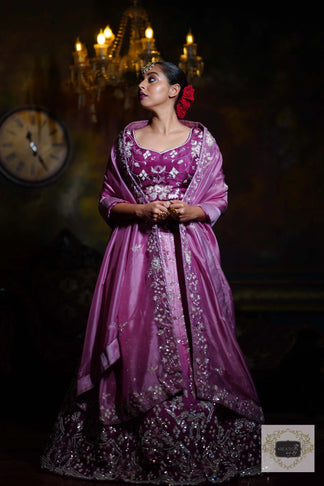 Rang Jamuni Handembroidered Lehenga Set – kreationbykj