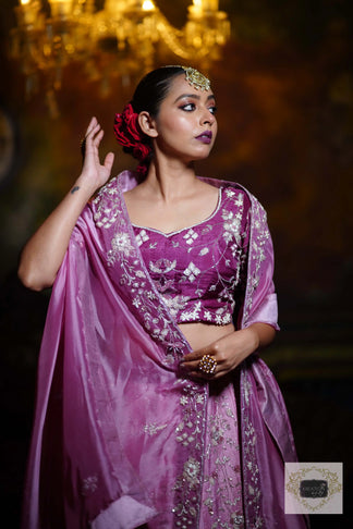 Rang Jamuni Handembroidered Lehenga Set – kreationbykj